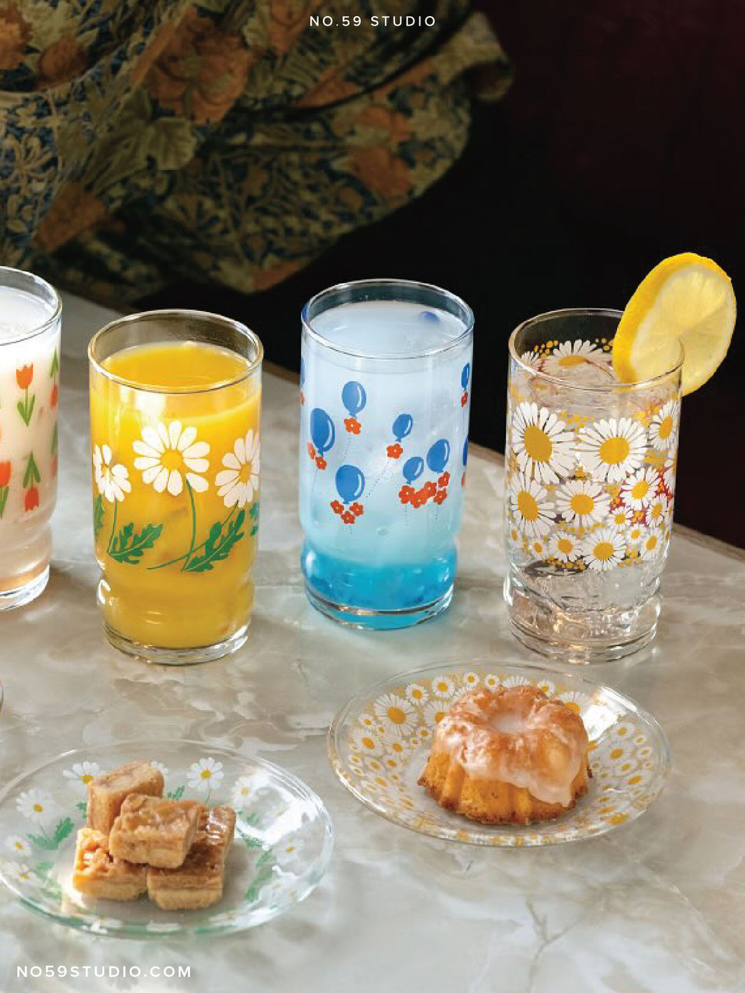 Aderia Retro Tumblers, Glassware & Tableware Collection | NO.59 STUDIO