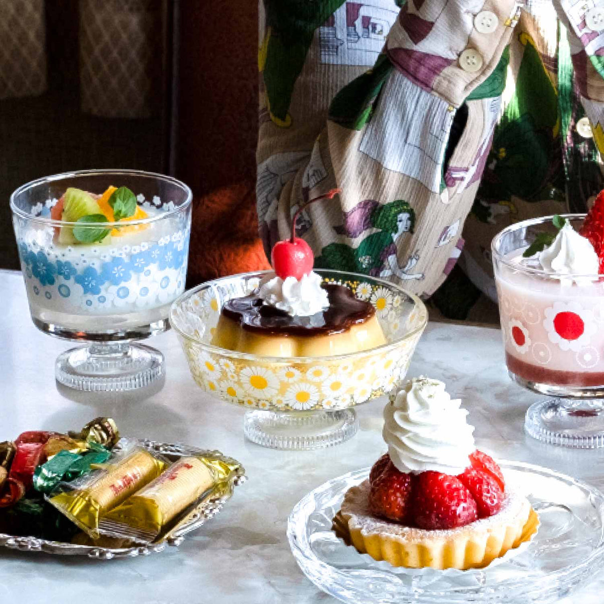 Aderia Retro Shallow Bowl with Stem — 5 Styles – NO.59 STUDIO