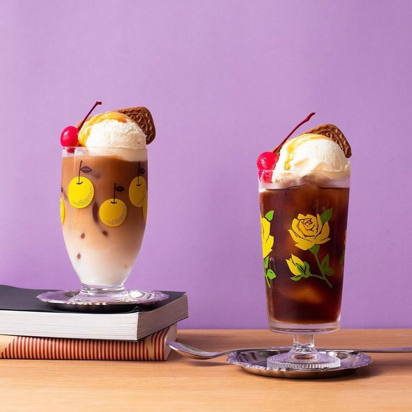 Aderia Retro Glass Tumbler with Stem – NO.59 STUDIO